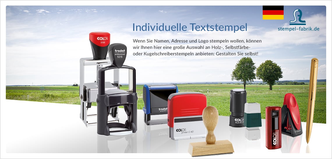 Stempel online bestellen – Stempel günstig im Stempel-Shop - stempel-fabrik.de